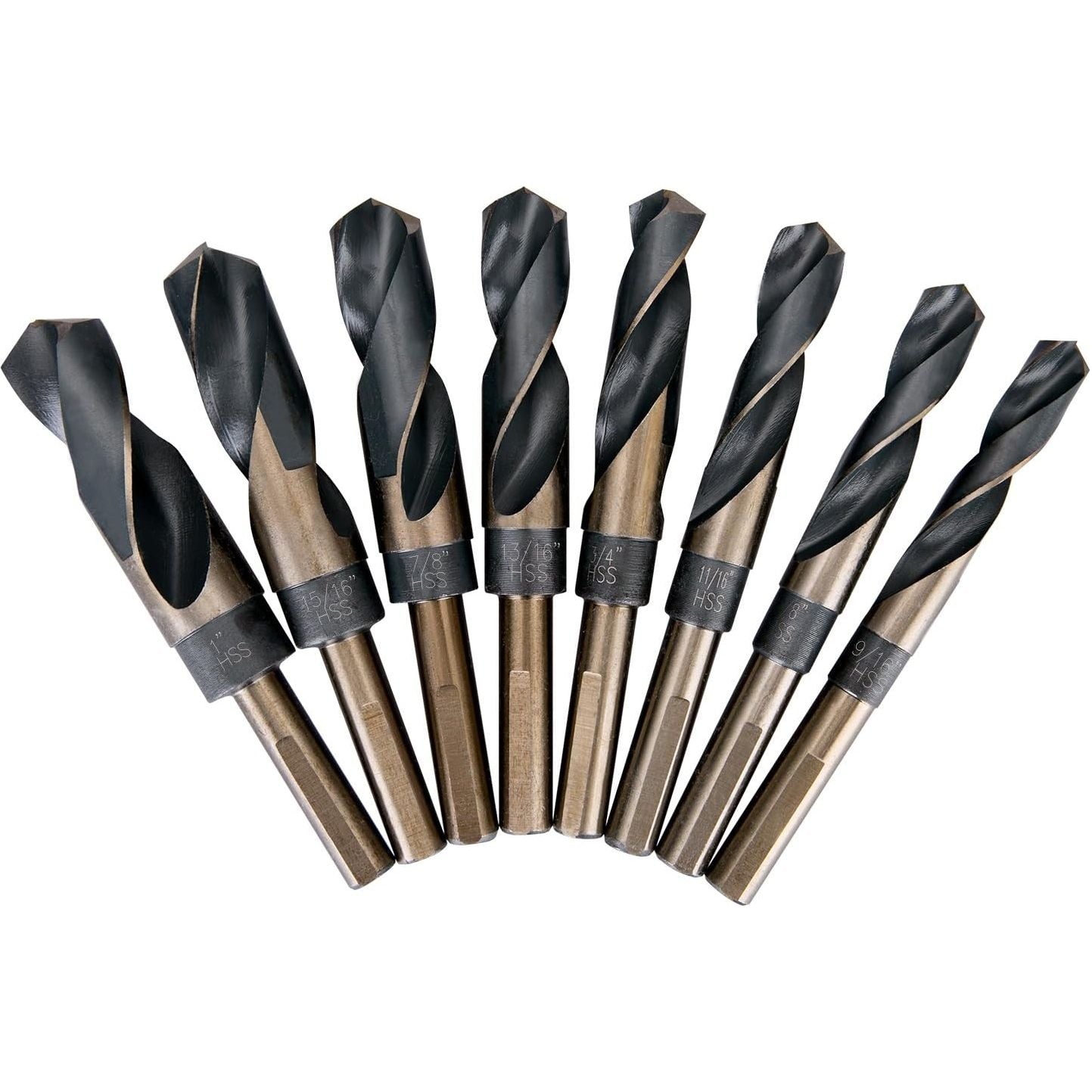 8 Piece Imperial 1 2 Reduced Shank Drill Bit Set with Aluminum Carry Case South East Clearance Centre