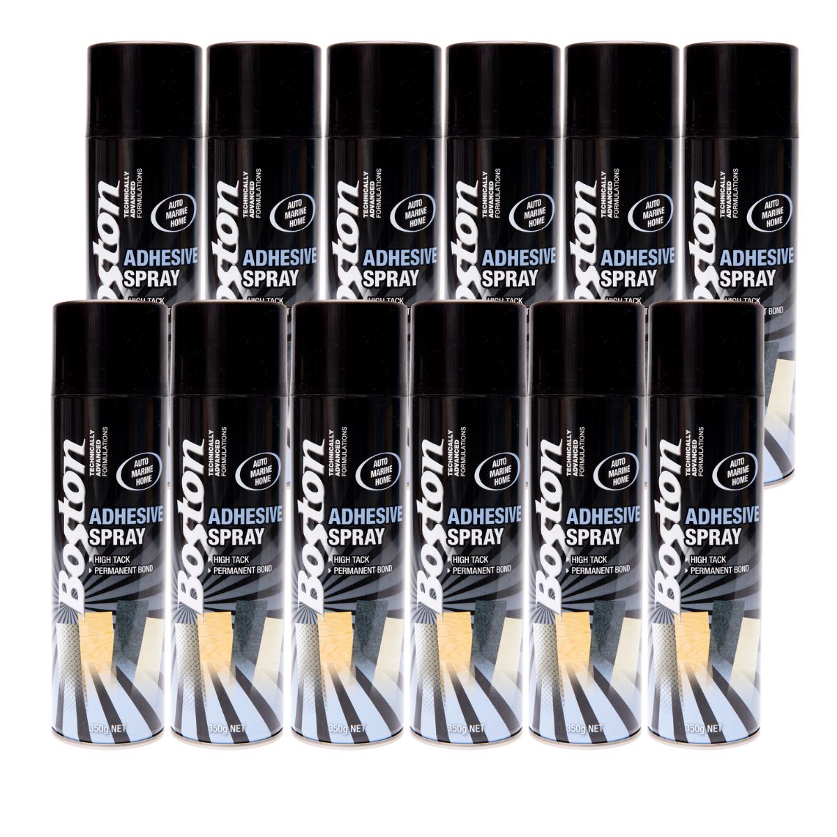BOSTON ADHESIVE SPRAY 350GM 78690 (12 Cans) | South East Clearance Centre