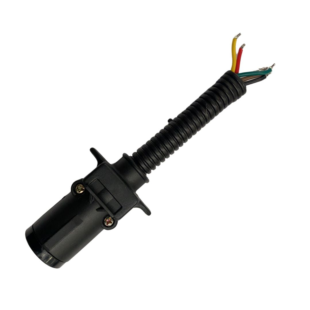 6 Pin Trailer Plug Connector Small Round Socket with cable & sheath ...