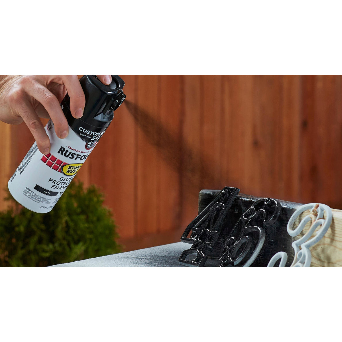 Rust-Oleum 340g Black Stops Rust Custom Spray 5 In 1 Spray Paint ...