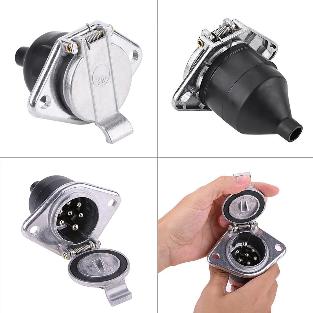 Heavy Duty Trailer & Plug Socket | Metal 7 Pins 24V N Type 7 Pin Socket ...