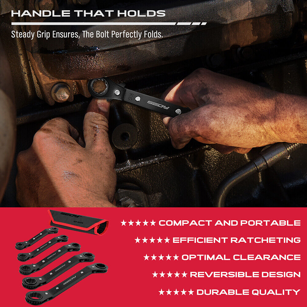 5 Piece Imperial Double Offset Box End Ratcheting Wrench Set | South ...