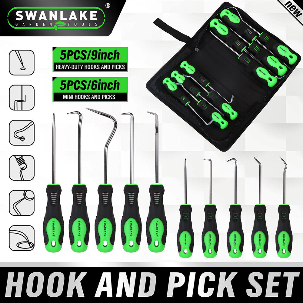 10 Piece Pick and H00K Set Pick Tool Set Car Auto Oil Seal Puller ...
