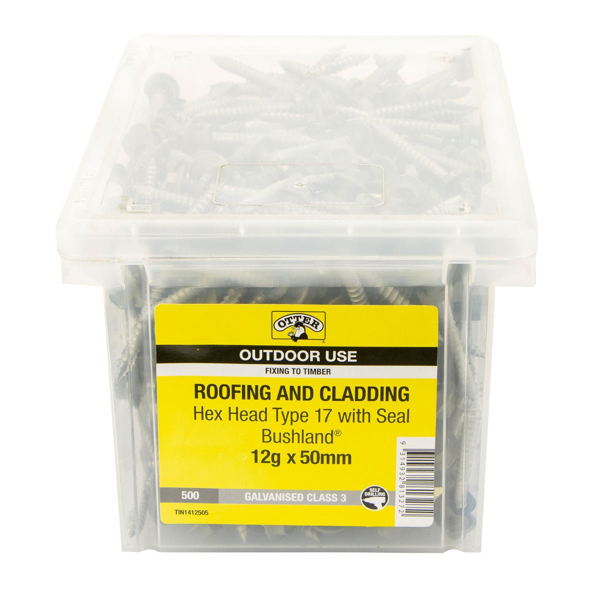 Otter Roofing & Cladding Screws (12g x 50mm) Hex Head Type 17 with Sea ...