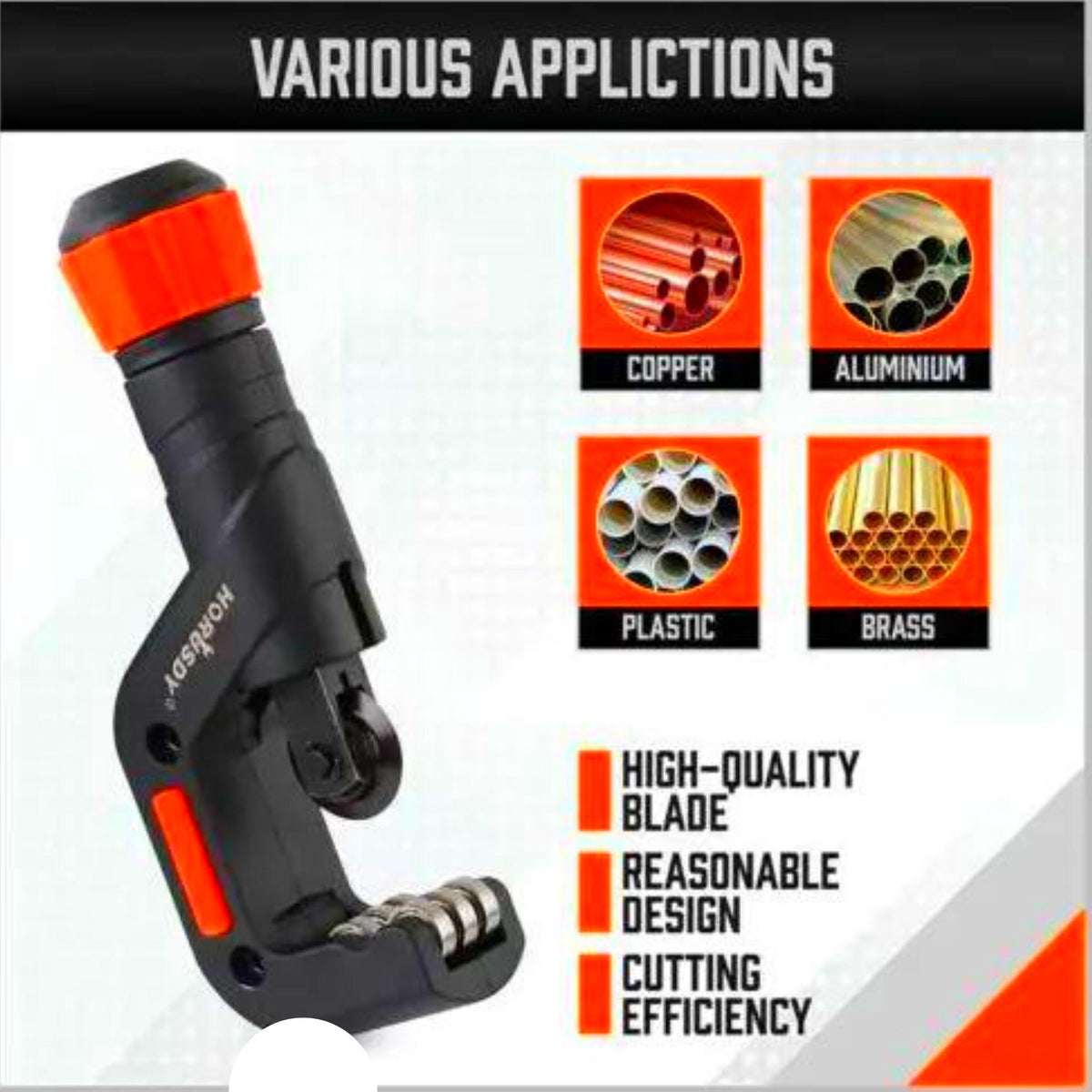 3 Piece Tube Pipe Cutter Set | Heavy Duty Copper Pipe PVC Thin Steel ...