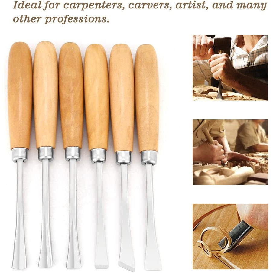 6 Piece Wood Carving Sculpting Set | South East Clearance Centre
